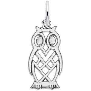 Rembrandt Charms Owl Charm, Sterling Silver