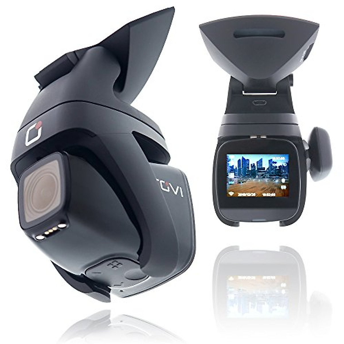 Rovi CL-6001 Magnetic Mount 1080p Full HD High Definition Panoramic Car Dash Camera Recorder with 1.5 Inch Wide Screen Wi-Fi, GPS, Loop Video Recording, Impact Detection and 360 Degree Rotation