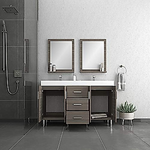 Alya Bath Ripley Bathroom Vanity, 60", Gray