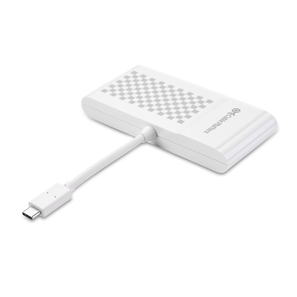 Cable Matters USB C Multiport Adapter (USB C Dock with USB C to HDMI or USB C to VGA), USB 3.0 and Ethernet White - Thunderbolt 4 / USB4 / Thunderbolt 3 Port Compatible with MacBook Pro, Dell XPS