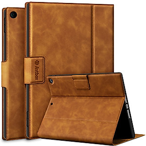 Antbox Case for iPad 9th Generation (2021) iPad 8th/7th Generation with Pencil Holder Auto Sleep/Wake Function PU Leather Smart Cover for iPad 10.2'' (Brown)