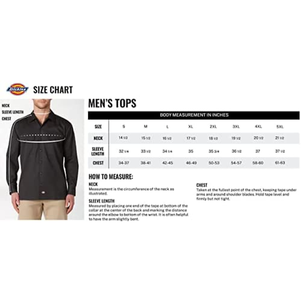 Dickies Men's Long Sleeve Heavyweight Crew Neck, Charcoal, Large