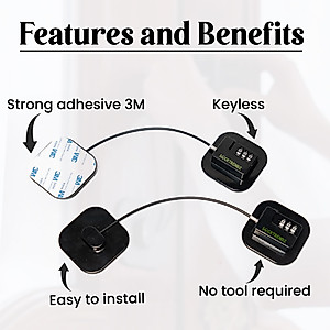 Refrigerator Lock for Kids - Freezer Fridge Child Lock with Password - Heavy Duty Combination Child Proof Lock for Kitchen, Cabinets and Drawers, Closets, Windows