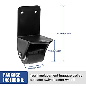 Mtsooning 1Pair Luaggage Replacement Wheels, Suitcase Spinner Wheels,Left & Right Swivel Wheels for Suitcase Trolley Repair Bearing Caster Roller Kits