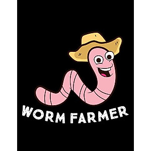 Worms Composting Red Wiggler Worm Farmer Vermlture Composting Worm Farming: Notebook Designed (8.5 x 11)