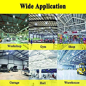 Sararoom 10Packs 100W 110V UFO LED High Bay Light, LED Warehouse Light 10000 Lumen 6500K Daylight White LED Shop Light Commercial Bay Lighting for Factory Garage Workshop