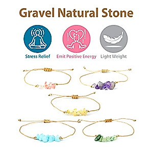 GIFTIZAN - Friendship Bracelets for 5 - Charm Bracelet for Girl - Adjustable One Size Fits All - Friendship Bracelets for Teen Girls/Best Friend