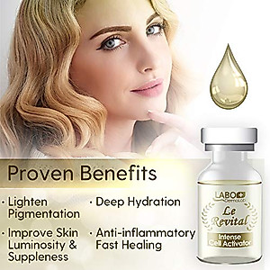 Le Revital 98% Concentrated Nano Placenta Extract, Umbilical Extract & Sodium Hyaluronate Anti-Aging Serum from Japan – Skin Rejuvenate Essence - Reduce Wrinkles, Dark Spot + Hydration – Non-greasy