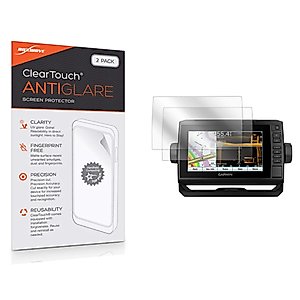 BoxWave Screen Protector Compatible with Garmin echoMAP UHD 73sv - ClearTouch Anti-Glare (2-Pack), Anti-Fingerprint Matte Film Skin for Garmin echoMAP UHD 73sv
