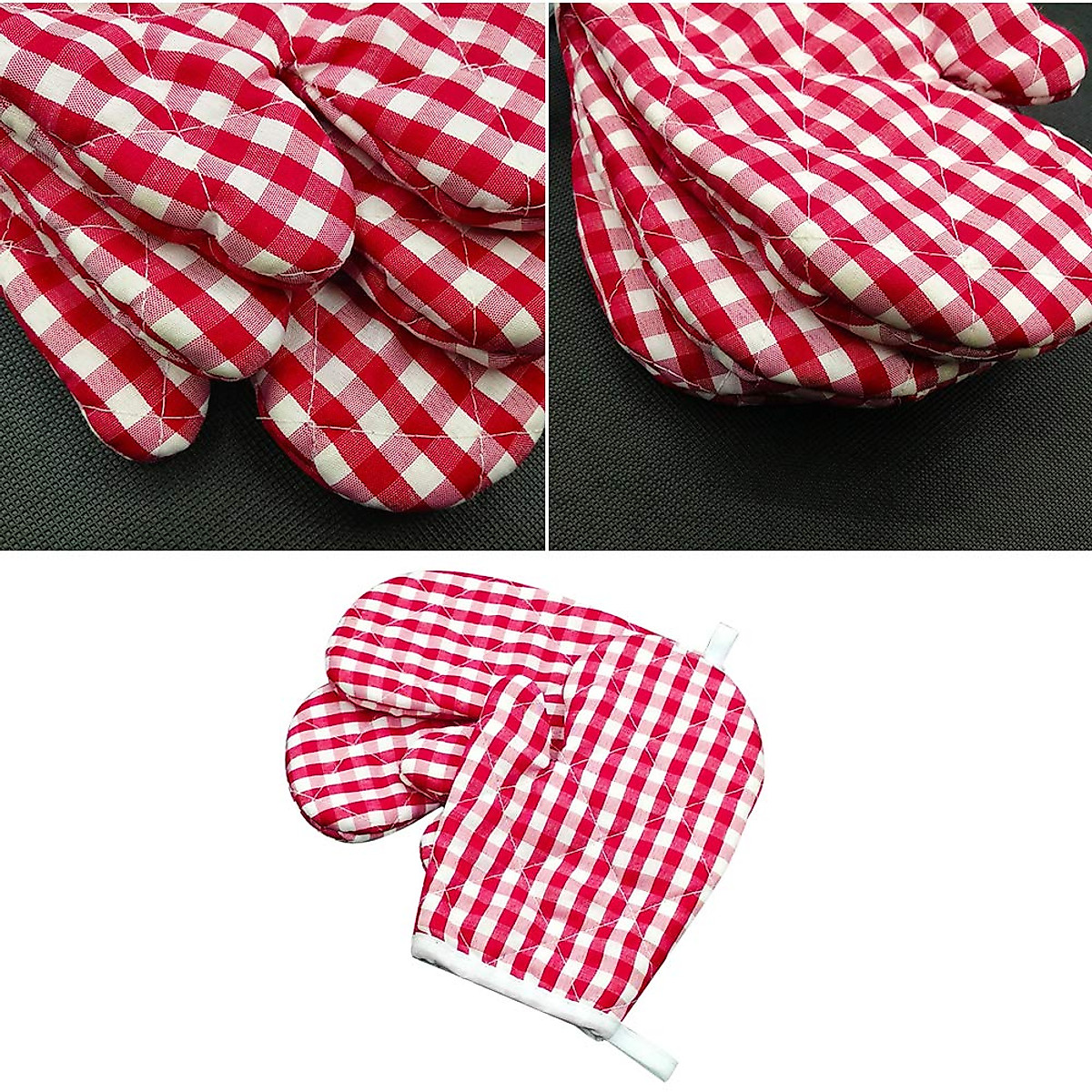 2pcs Kids Heat Insulation Anti-scald Gloves Kitchen Microwave Oven Gloves Mitts Baking Gloves
