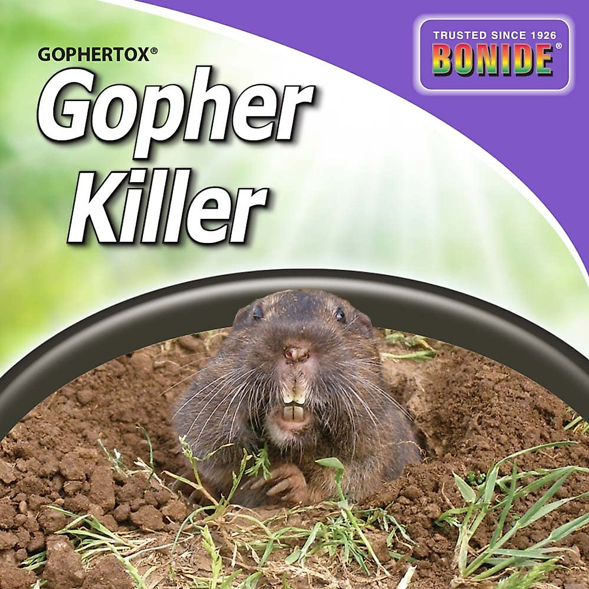 Bonide Gophertox Gopher Killer, 1 lb. Ready-to-Use Poison Bait Granules to Protect Lawn & Garden from Pocket Gophers