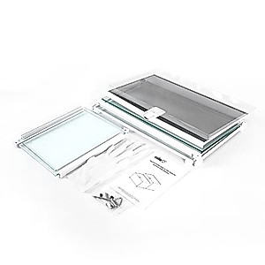 OIIBO 15 Gallon Glass Reptile Terrarium Tank, 20" X 12" X 14" Medium Reptile Terrarium with Sliding Screen Top for Gecko, Hermit Crab, Snake Reptiles and Small Animals