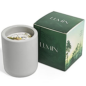 Lumin Pine Candle - Soy Candles for Home Decor Infused with Essential Oils - Pine Scented Candles - Birthday Gifts for Both Women and Man, Aromatherapy Extra Large Candle 120 Hr+, 25 oz