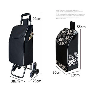 Shopping Trolley on Wheels Multi Function Shopping Cart Trip Climbing Stairs Cart Collapsible Portable Lever Car Small Trailer Trolley Storage Hand Trucks,Brown,