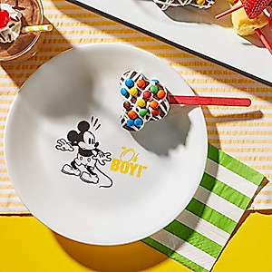 Corelle Vitrelle 8-Piece Salad Plate Set, Triple Layer Glass and Chip Resistant, Lightweight Round Plates and Bowls Set, Disney's Mickey Mouse - The True Original