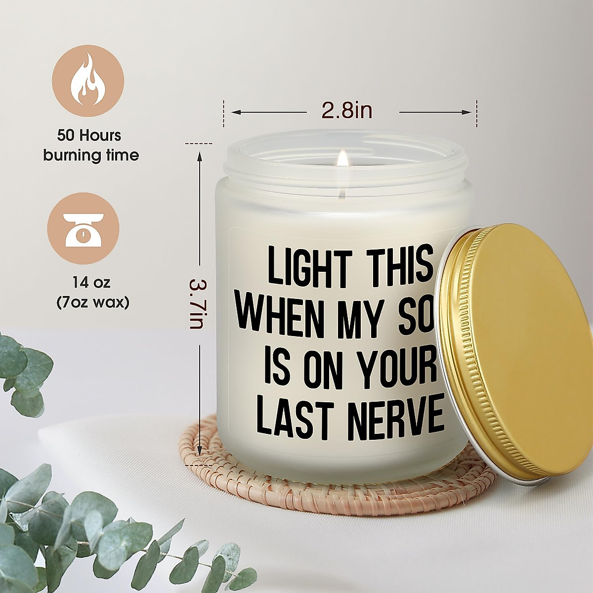 Daughter in Law Gifts from Mother in Law Father in Law - Birthday Wedding Mothers Day Xmas Gifts for Daughter in Law from Mom Dad - Funny Candle Gifts for Daughter in Law Sons Girlfriend Sons Wife