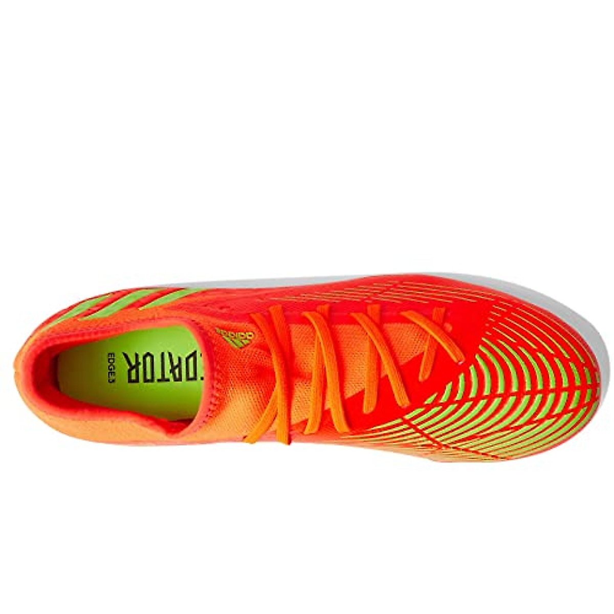 adidas Unisex Edge.3 Predator Firm Ground Soccer Shoe, Solar Red/Green/Black, 8.5 US Men