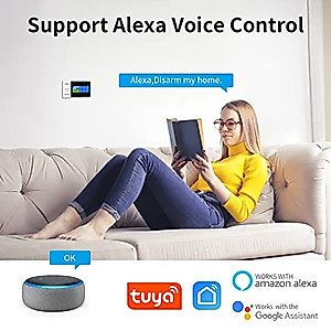 Home Security System, Wireless 4G WiFi Alarm System with 1080p Surveillance Camera, 4.3" Touch Screen Home Burglar Alarm Compatible with Alexa Google Home