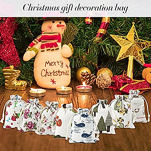 YoungJewl 50PCS Jewelry Burlap Bags with Drawstring Linen Big Roses Flower Pouch Gift Bags for Wedding Favors Party and DIY Craft (4X6Inches)