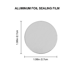 POPETPOP Seal Stickers Bottle Lid Aluminum Foil Cap Liner- 1000Pcs Aluminum Foil Sealing Gasket Seal Cap Liners Aluminum Foil Gasket Sealing Film for Glass Bottle