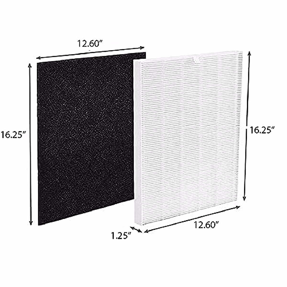 Nispira True HEPA Filter Activated Carbon Compatible with Winix & Electrolux Air Purifier. AM90, C535, 5300-2, WAC5300, WAC5500, WAC6300, 5000, 5000b, 5300, P300, EL490A, EL491A. Compared to Part 115115 Size 21 EL017. 3 Sets