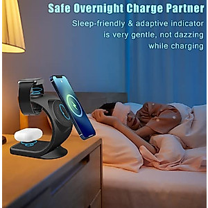 TASANLOGEN 3 in 1 Wireless Charging Station ，Space Saving，Fast Charging Stations with iPhone 14 13 12 /Pro Max/Plus/Pro/Mini,iWatch 8/7/SE/6/5/4/3/2,Airpods pro/3/2