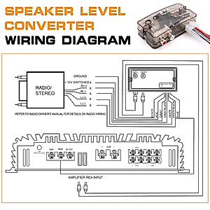 Car Stereo Audio Speak Delay Signal Hi-Low Converter for Auto Amp Subwoofer Amplifier CD Player High to Low Adapter Line Output Converter