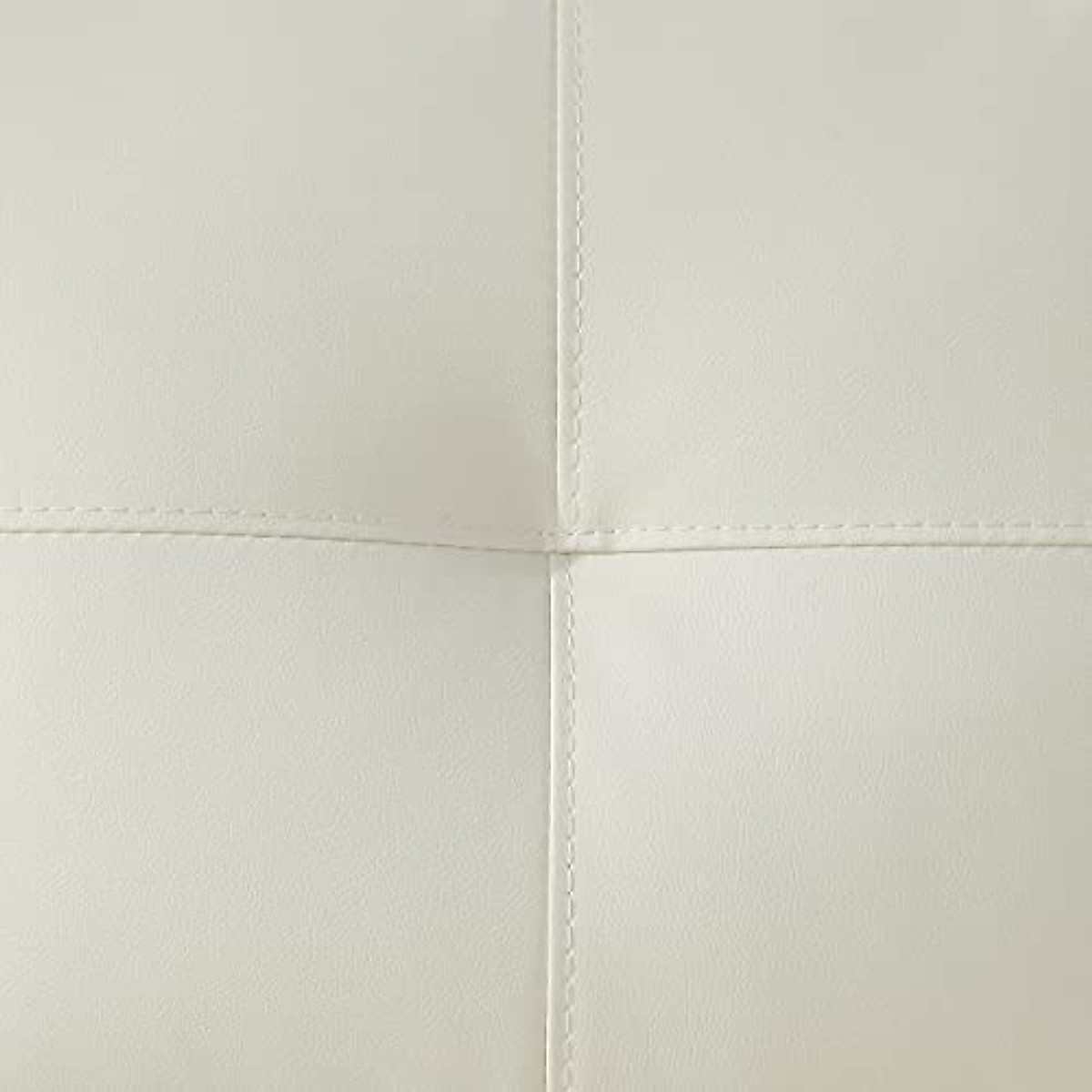 Ponliving Furniture Modern L-Shaped Leather Sectional Sofa (White, Right Hand Facing)