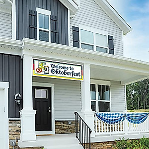 Beistle Welcome to Oktoberfest Sign Banner, 5-Feet by 21-Inch