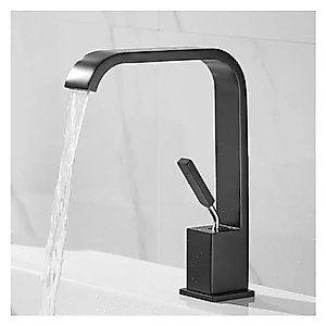 ItoNc Black Brass Basin Faucets Bathroom Sink Faucet Single Handle Single Hole Toilet Bath Mixer Water Tap with 2 Hoses,Kitchen faucets