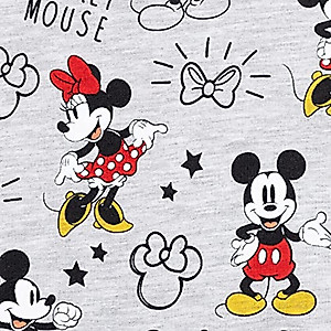 Disney Minnie Mouse Mickey Mouse Infant Baby Girls Short Sleeve Dress Scrunchy Set Gray 18 Months