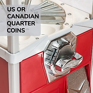 Vending Machine - Big Capsule Vending Machine with Stand - Prize Machine - Commercial Vending Machine for 2 Inch Round Capsules Gumballs Bouncy Balls - Red