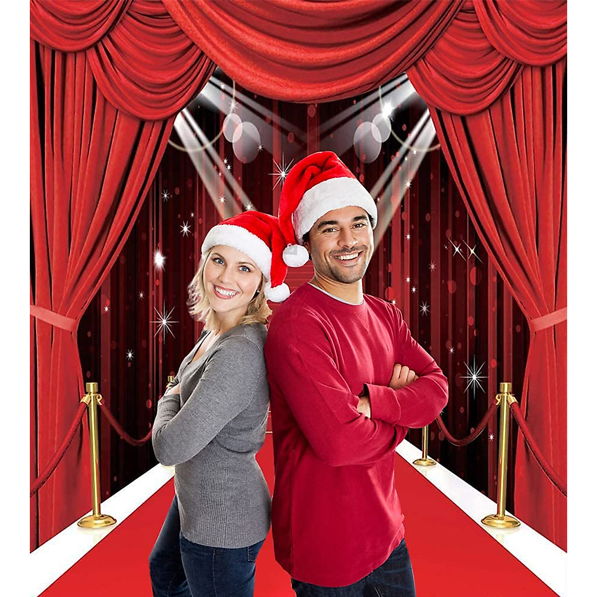 10X10FT Hollywood Theme Party Decorations Photo Backdrops Red Carpet Backgrounds Vinyl Photography Background Backdrops for Wedding Birthday Party Decoration CY-053