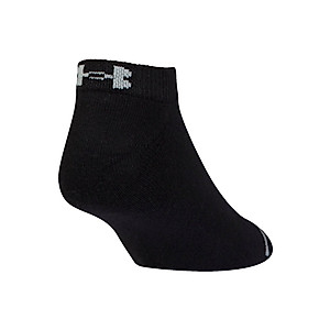 Under Armour Men's Charged Cotton No Show Socks, Black, Large