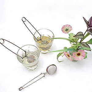 LaXon Tea Ball Strainers,Snap Ball Tea Strainer, Material Snap Ball Tea Strainer with Handle, Use for Making Tea, Stewing, Decocting Medicinal Herbs