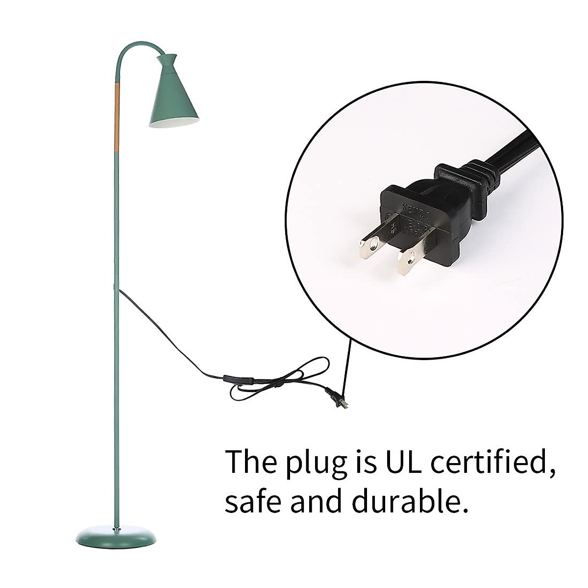 Gupuzm Gooseneck Floor Lamp Swing Arm Adjustable 360° Rotating Metal Bracket Lamp, Indoor Reading Lighting Dimming Floor Lamp Minimalist Style, Suitable for Living Room,Study, Bedroom, Office