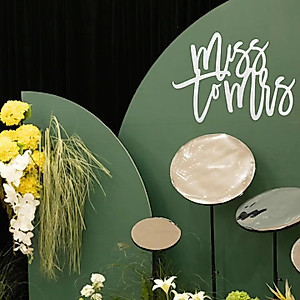 2 Pack - Miss to Mrs & Bride to Be Wooden Sign Party Banner Set for Bridal Shower Decor, Bachelorette Wedding Party Photo Backdrop (13x16)