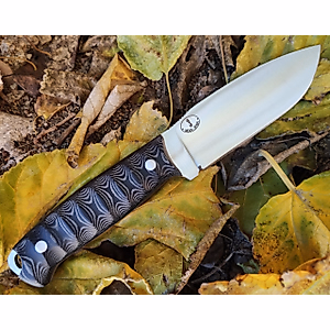 JEO-TEC nº3 Bushcraft Survival Knife | Full Tang Fixed Blade Outdoor Camping Utility Hunting Knife in Nylon Sheath | MOVA Steel | Gift for Him