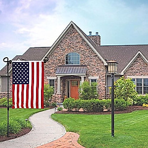 Garden Flag Stand Iron Garden Flag Pole 36.5x16.5 inch with 2 Flag Stopper and 1 Tiger Clip Garden flag stake for Outdoor Decorate Garden Yard