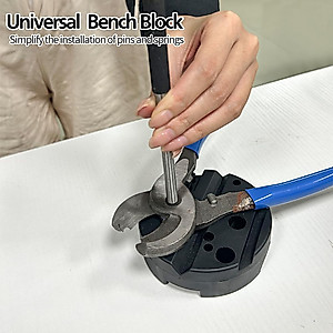 Roll Pin Punch Set, 14pcs Removing Repair Tools, including Universal Block, Pin Punches and Hammer(Pin Punches + Block)