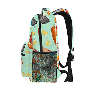 SUABO Chickens Laptop Backpack for School Students Tablet Travel School Bag for Teens Boys Girls
