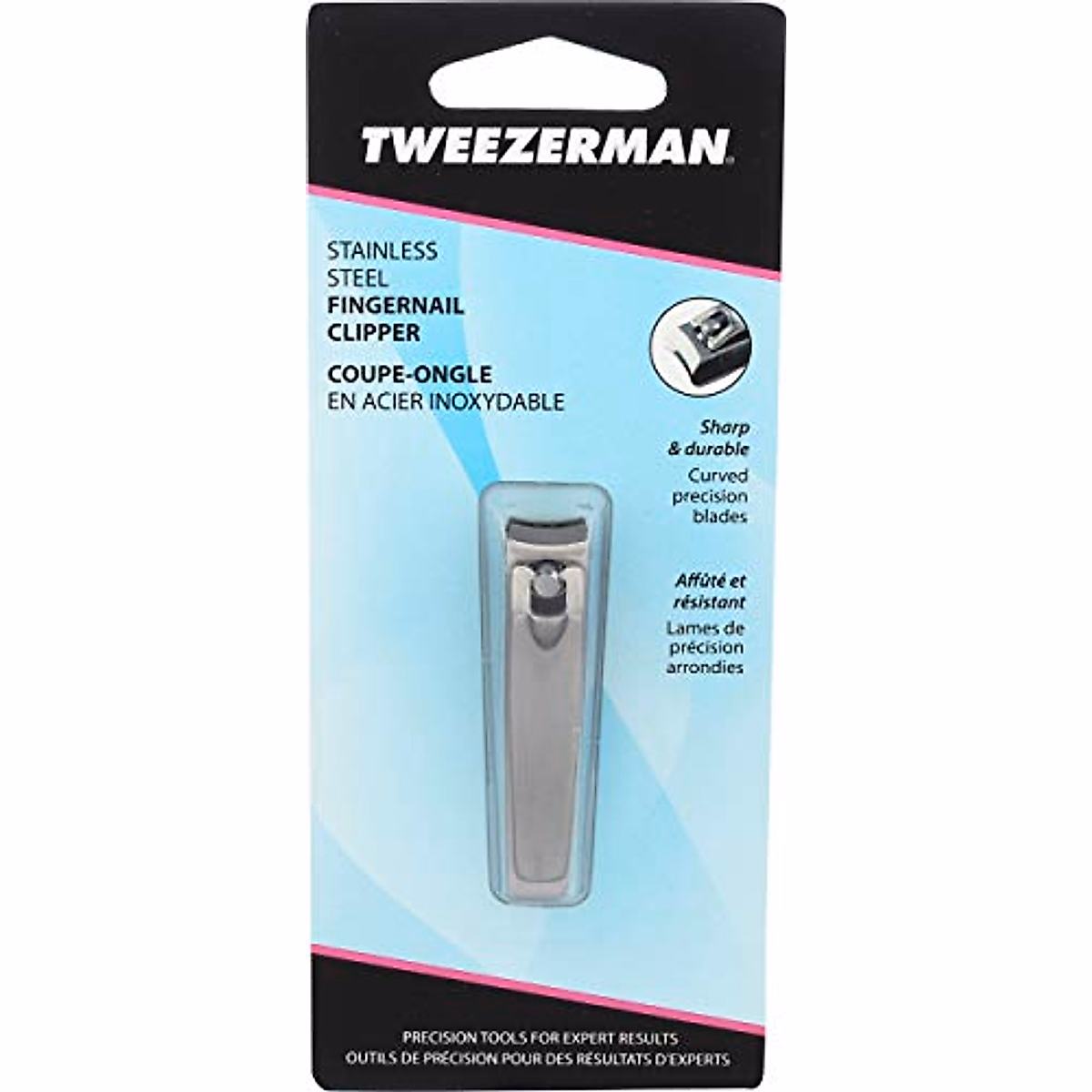 TWEEZERMAN Stainless Steel Finger Nail Clipper, 1 EA