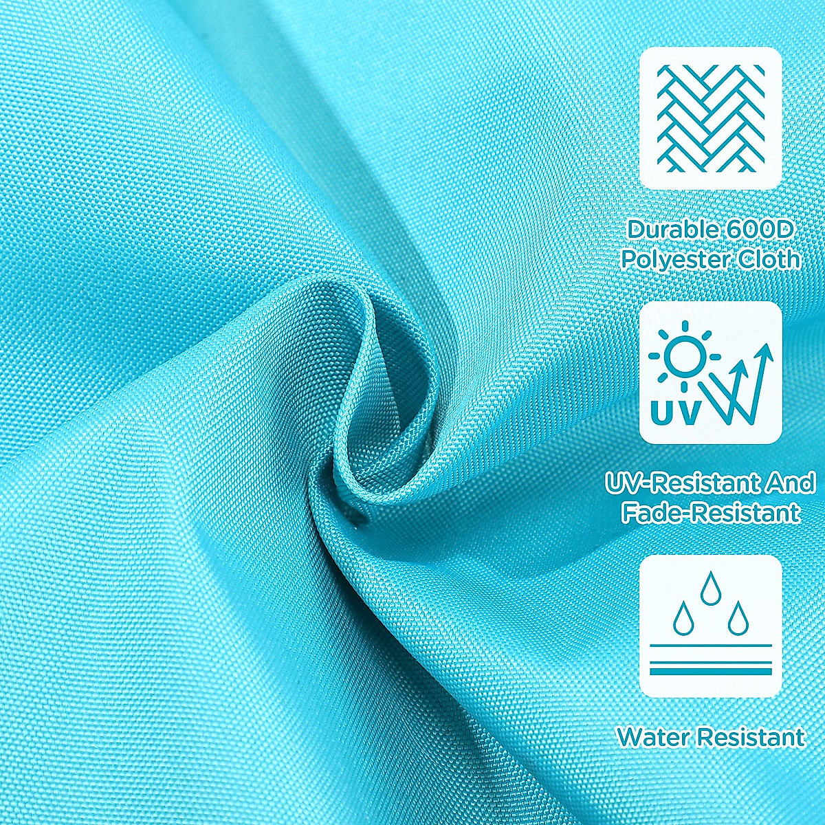 3 Pcs Outdoor Cushion Covers Patio Cushion Replacement Covers 2 Covers 18 x 18 x 2 and 1 Cover 42 x 18 x 3 for Patio Furniture Outdoor Washable Water Resistant for Couch Garden Sofa (Teal Blue)