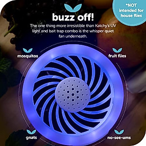 Katchy Duo 2 in 1 Indoor Fruit Fly Trap, Mosquito Killer, and Gnat & Bug Catcher with UV Light Fan and Sticky Traps for Bugs