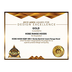 KOBE Range Hoods INX2936SQBF-500-1 Built-In/Insert Range Hood, 36", Stainless Steel
