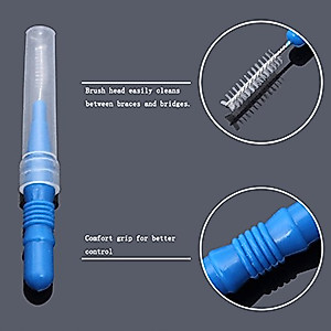ewinever Interdental Brush,Toothpick Tooth Flossing Head Oral Dental Hygiene Brush, Tooth Cleaning Tool(50 Count)