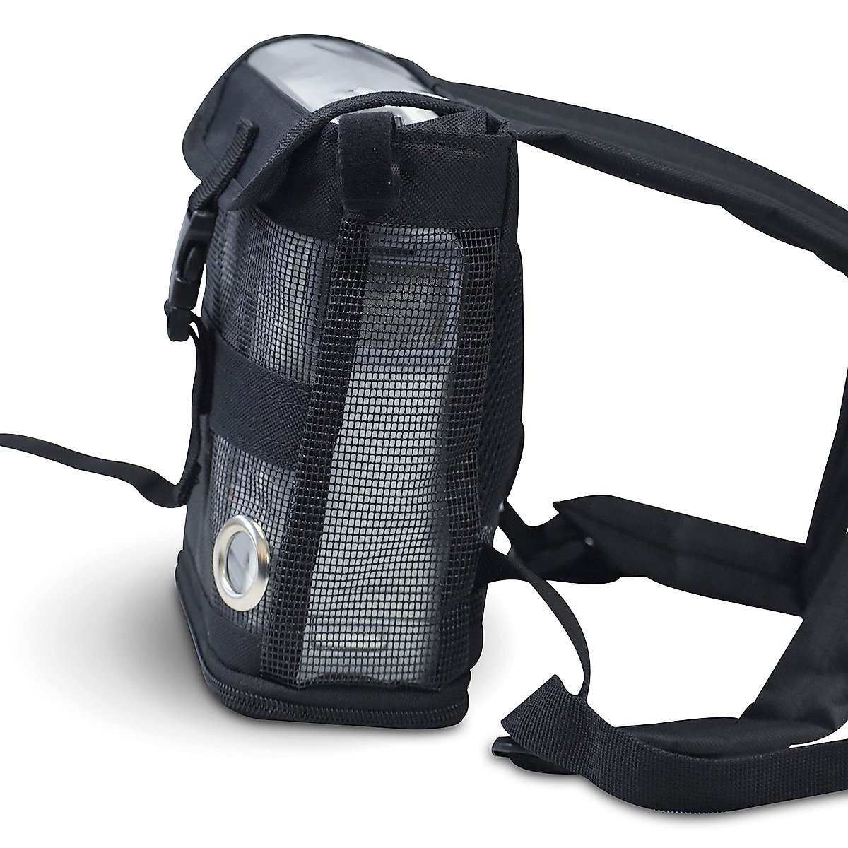 O2TOTES USA Backpack Custom Fit For Inogen One G4, Inogen Rove 4, OxyGo Fit; Ultra Lightweight, Mesh Panels, Zippered Bottom
