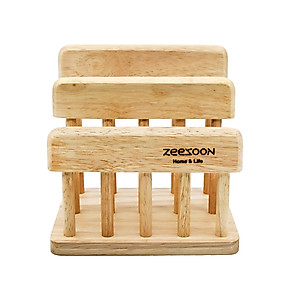 ZEESOON Beach Wooden Dual Cutting Board Rack Chopping Board Organizer Stand Holder Kitchen, Cutting Boards for Kitchen with Holder, Pantry Organization, Kitchen Cabinet Organizer