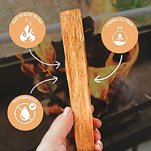 ENERGITA Premium Fatwood Fire Starter Sticks |100% All Natural 125 Sticks | FireStarters for firepits | Weather Proof FatWood Kindling Fire Starters | Safe and Easy to use, 10lb Box