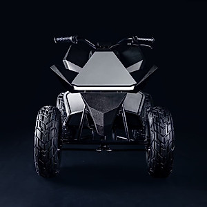 Tesla Brand Cyberquad for Kids, Four Wheel All Electric ATV, Ages 8+, 1 Year Limited Warranty, Top Speed 10 MPH, Range Up to 15 Miles, 36V Lithium Ion Battery and Charger Included, Black